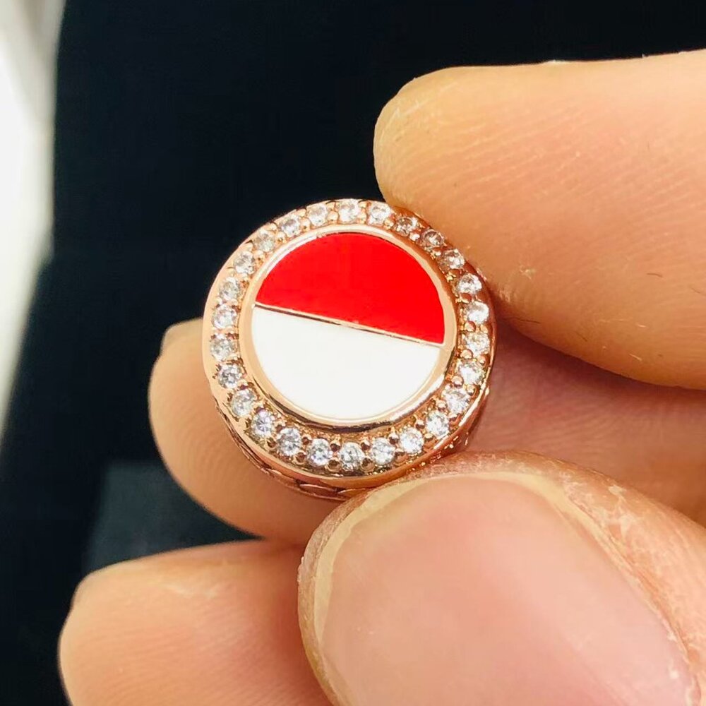 Pandora Indonesia Exclusive Country Flag Colors Butto… - Gem